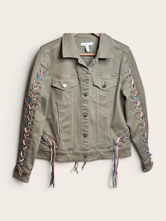 Peace Love World | Jackets & Coats | Peace Love World Olive Green Denim ...